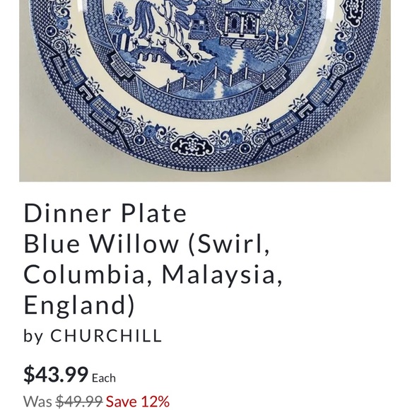 Churchill | Dining | Churchill Fine English Tableware Dishes Blue ...